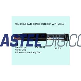 Outdoor Shielded CAT3 Jelly Filled 10P to 100P Telephone Cable